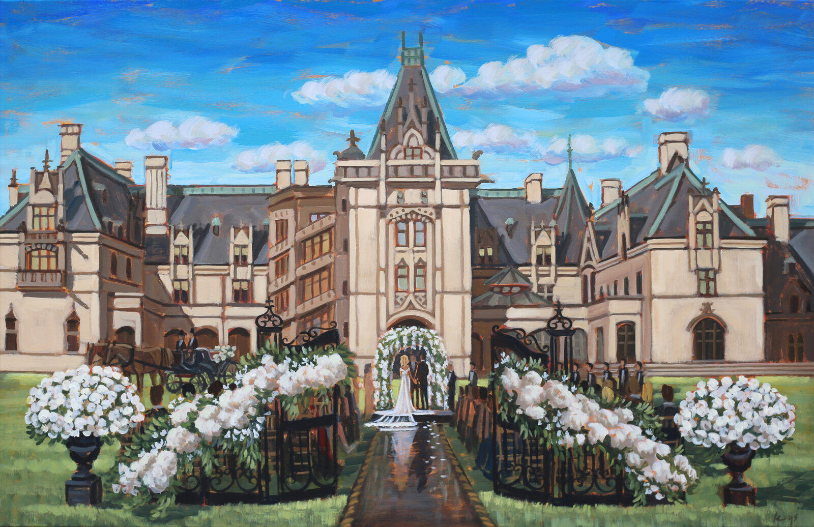 Wedding Painting Commission by Photos | Asheville, NC | Ben Keys Fine ...