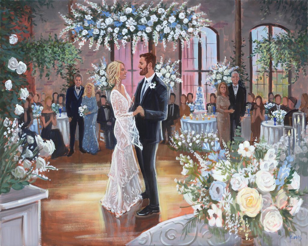 Amanda & Grayson's Charleston Cedar Room Wedding Painting | Ben Keys ...