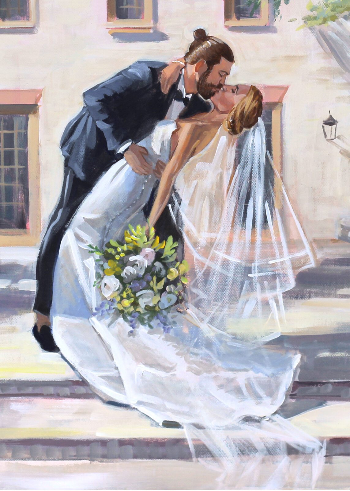 Marissa & Jimmy's Live Williamsburg Inn Wedding Painting