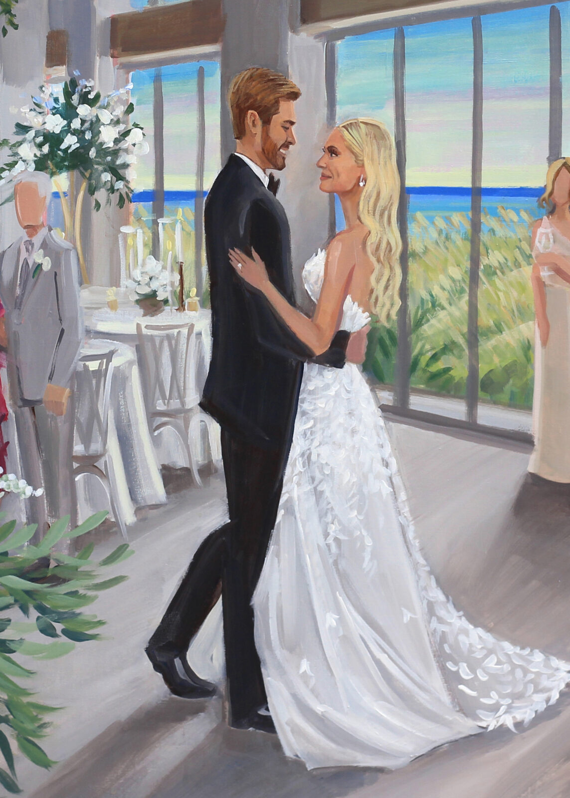 Shelby & Alex's Westin Hilton Head Wedding Painting